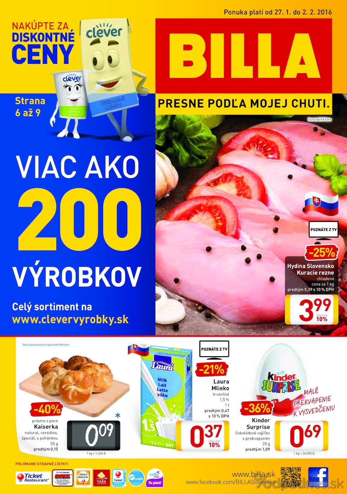 Billa leták platný do 2.2.2016 | Letákovo.sk