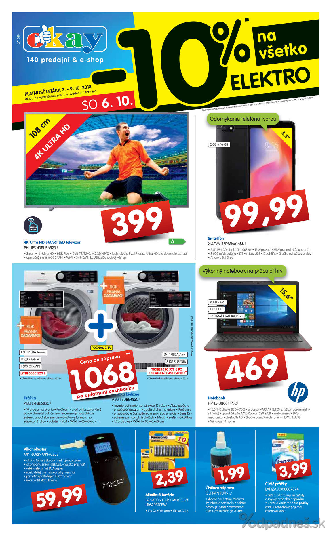 OKAY elektro leták platný do 9.10.2018 | Letákovo.sk