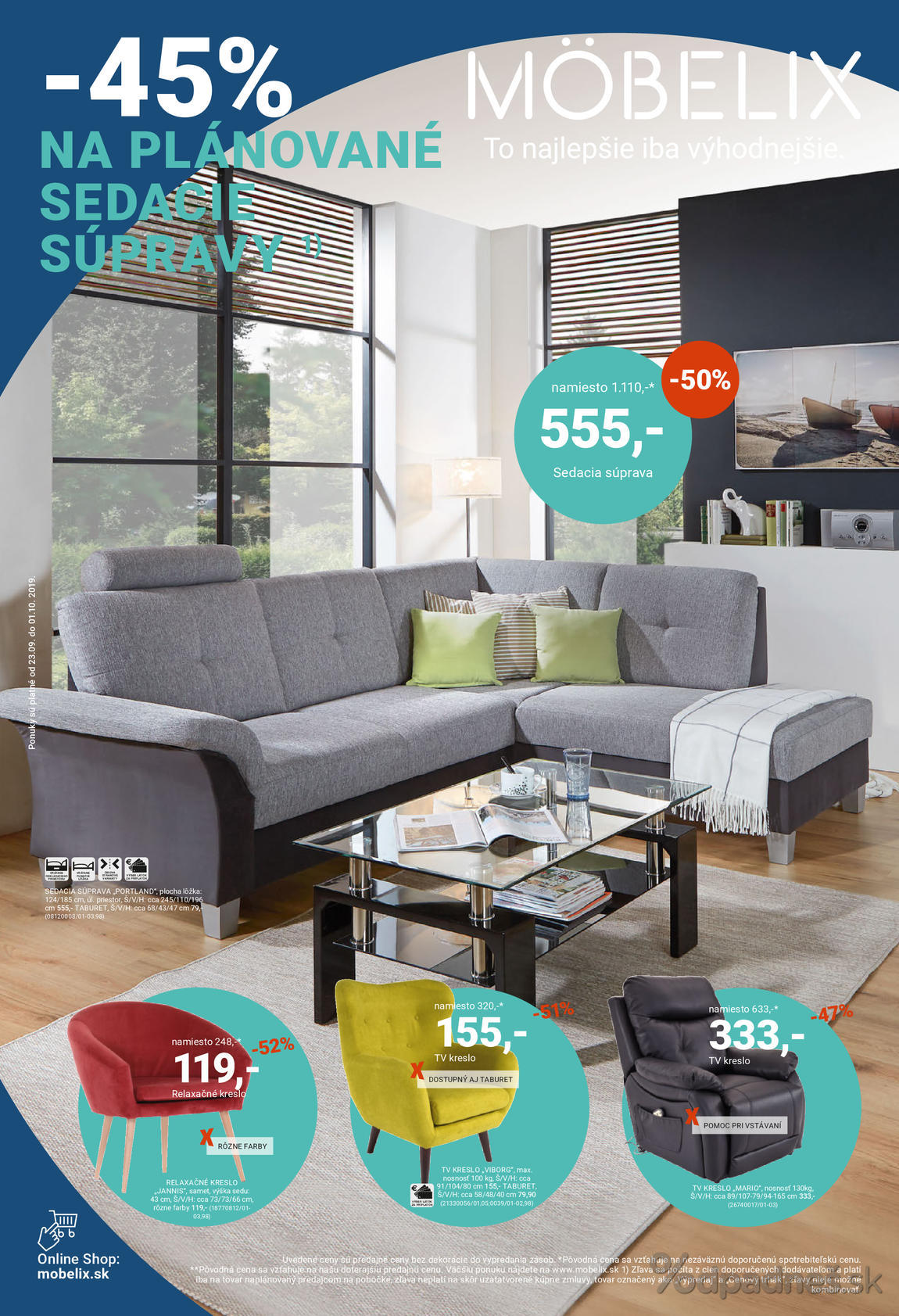Mobelix leták platný do 1.10.2019 | Letákovo.sk