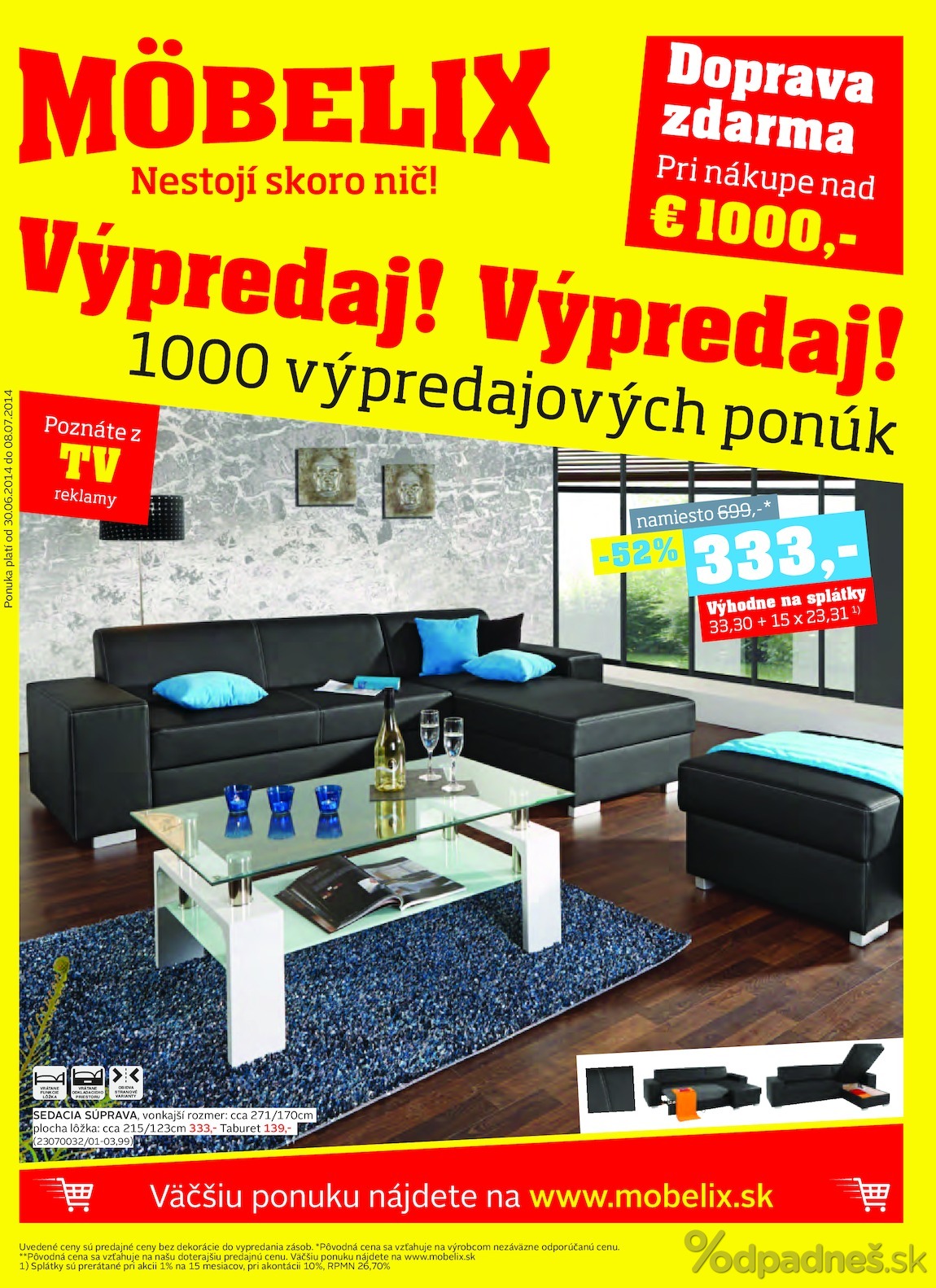 Mobelix leták platný do 8.7.2014 | Letákovo.sk