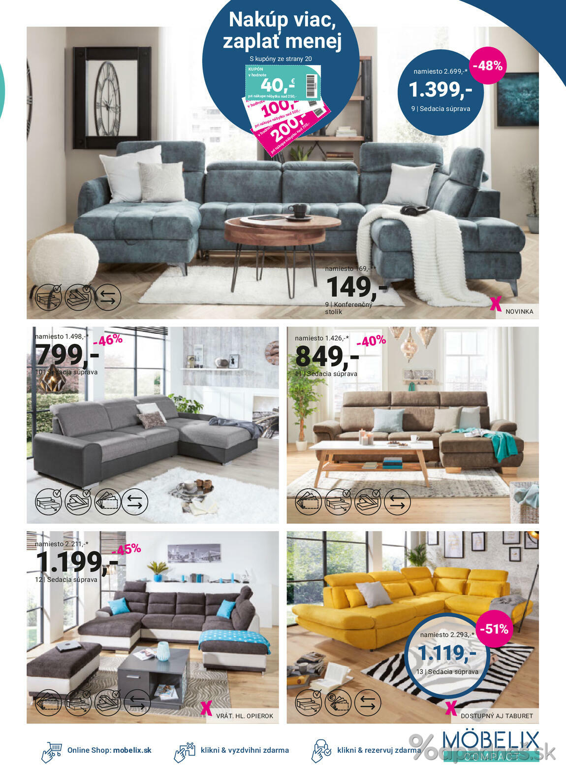 Mobelix leták platný do 20.6.2021 | Letákovo.sk