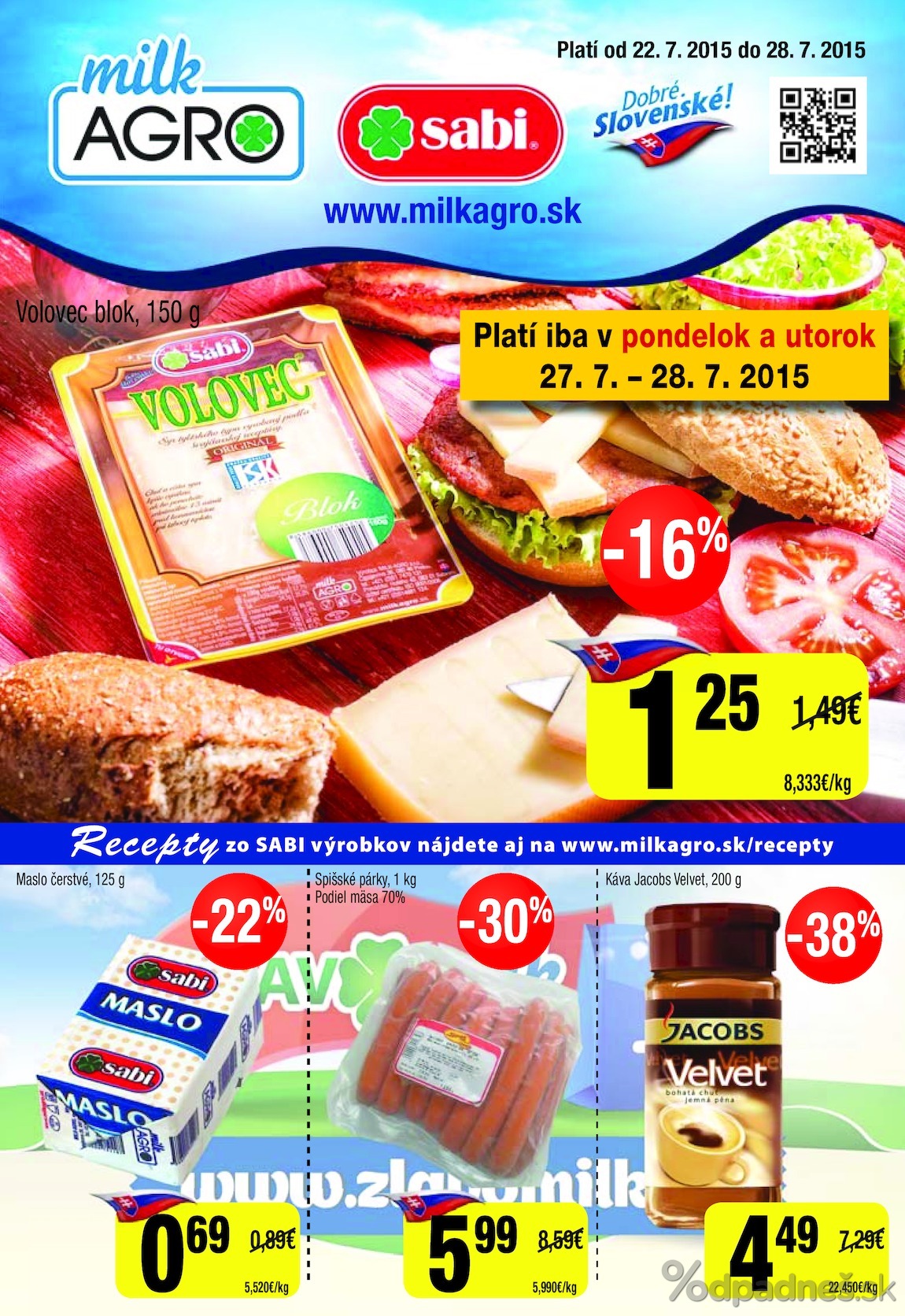 Milk agro leták platný do 28.7.2015 | Letákovo.sk